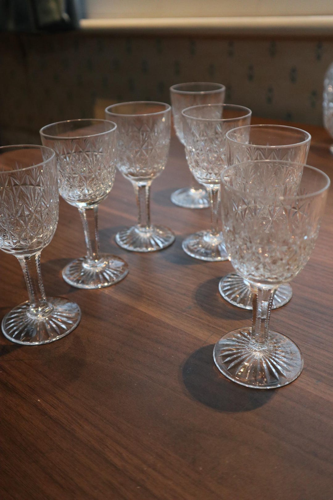 7 Thomas Webb "wellington" Design Sherry/port Glasses All Signed 4.5/8 ...