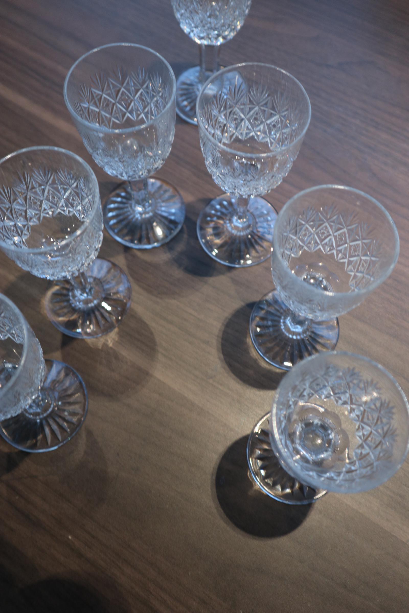 7 Thomas Webb "wellington" Design Sherry/port Glasses All Signed 4.5/8 ...