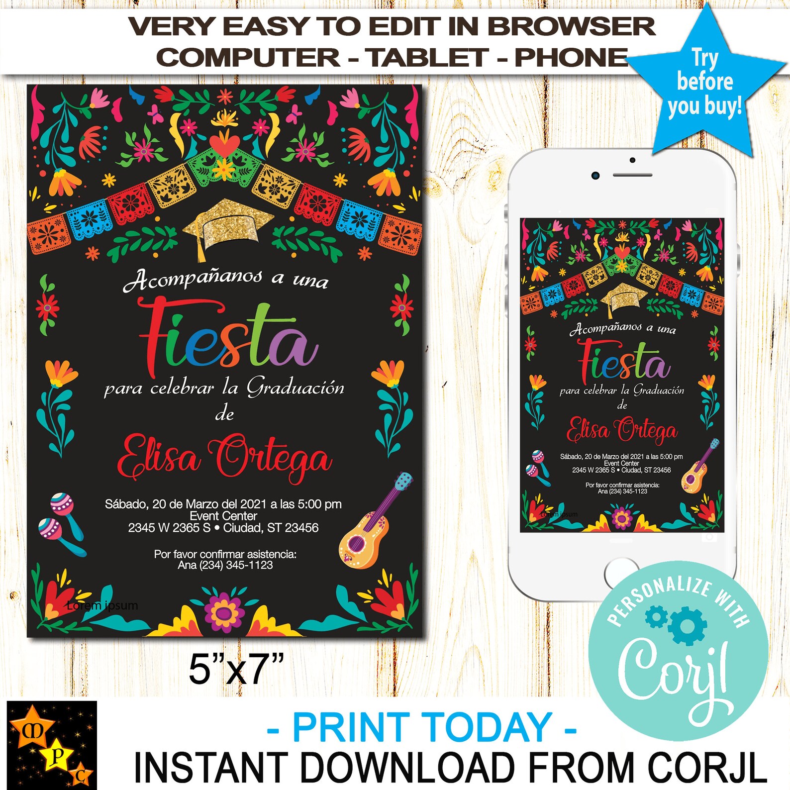Graduation Fiesta Welcome Sign Poster, Mexican Theme, 4 Sizes ...
