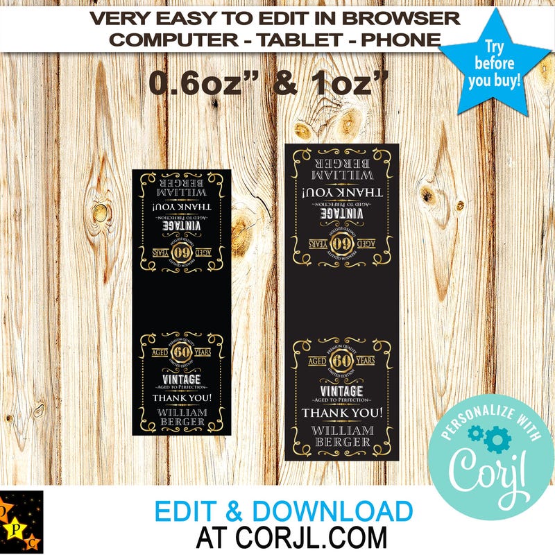 Tic Tac Label - Etsy