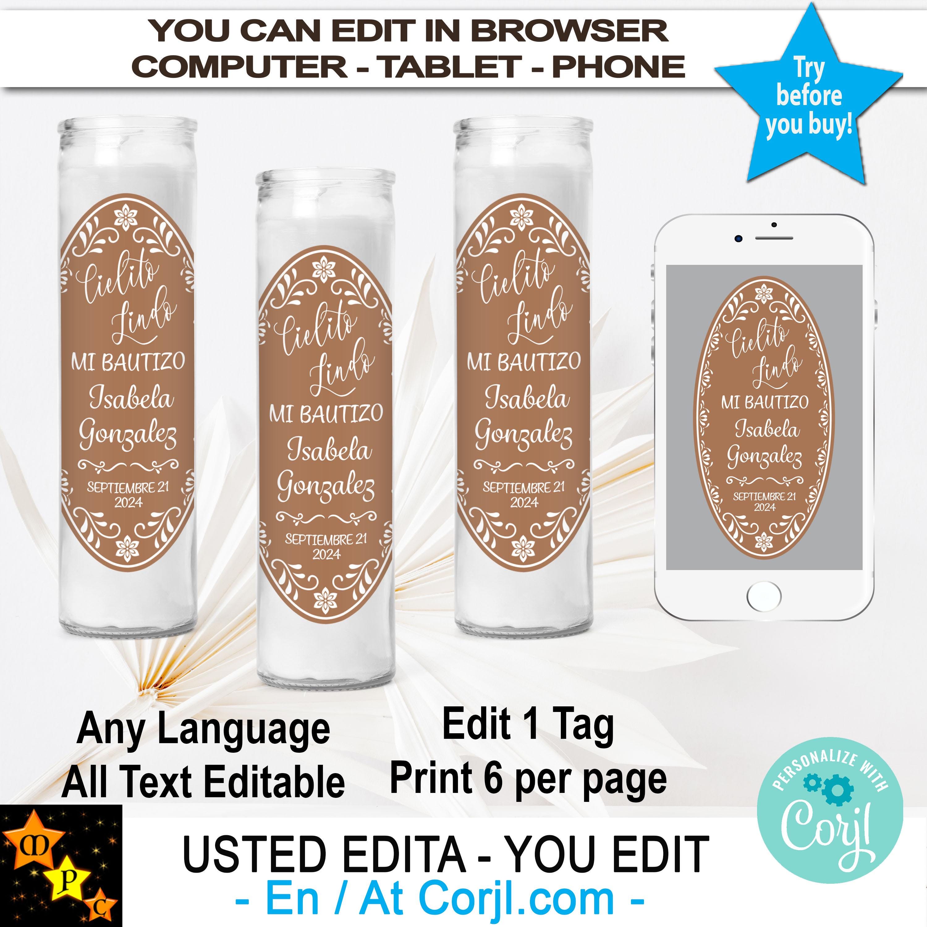 Mi Bautizo Baptism Chocolate Candy Bar Wrapper, Cielito Lindo, Mexican ...