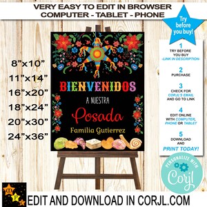 Spanish Christmas Posada Party Invitation, Fiesta De Navidad, Posada, Instant Download From ...