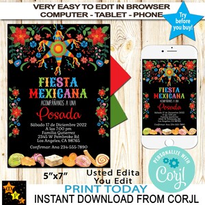 Spanish Christmas Posada Party Invitation, Fiesta De Navidad, Posada ...