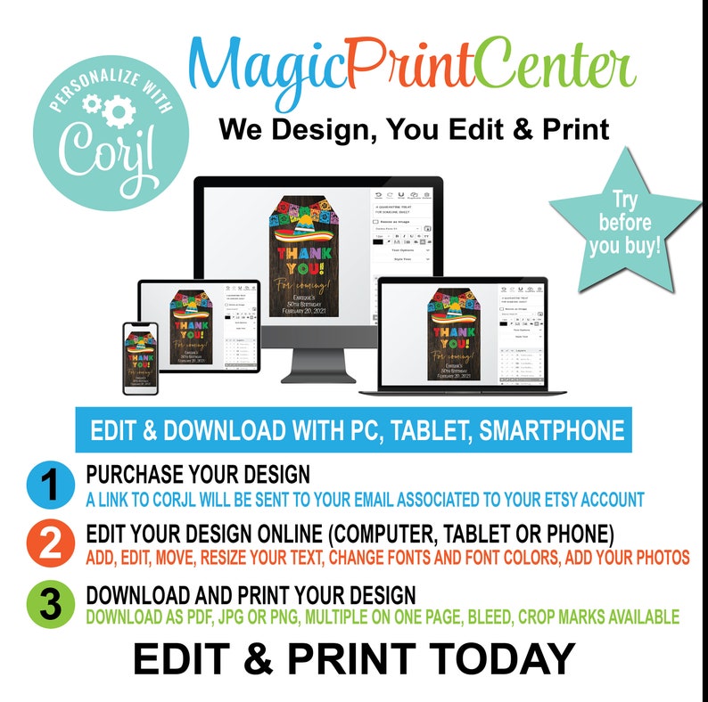 Spanish Thank You Tags Mexican Style Fiesta Birthday Baby | Etsy