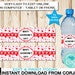 Melted Snowman Water Bottle Label, Printable, Christmas Water Bottle ...
