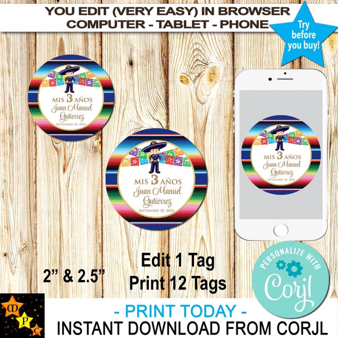 Spanish Charro Fiesta Birthday Invitation, Printable, Any Age, Edit and ...