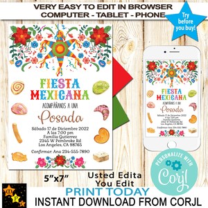 Spanish Christmas Posada Party Invitation, Fiesta De Navidad, Posada ...