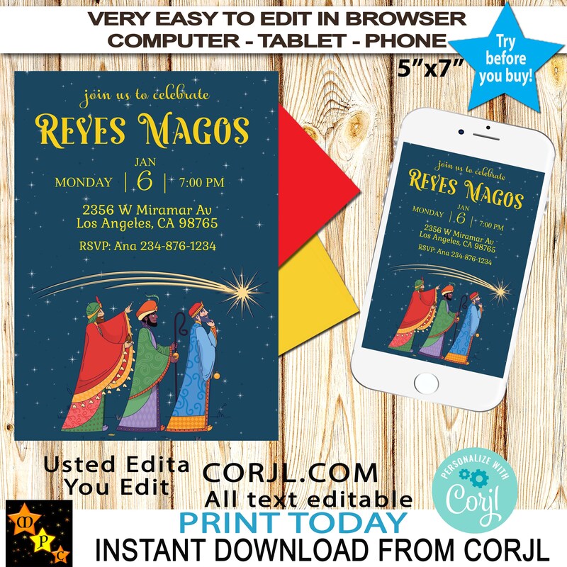 Rosca de reyes invitation - Etsy México