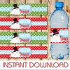 Melted Snowman Water Bottle Labels,winter Water Bottle Wraps,snowman ...