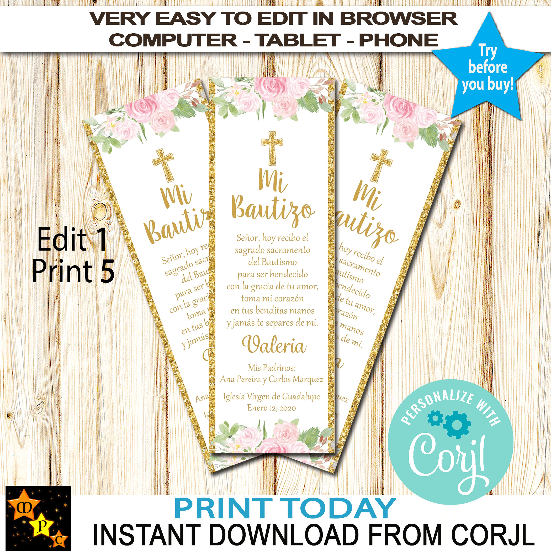 Spanish Bookmark - Etsy