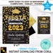 Spanish Graduation Party Invitation Black and Gold INSTANT - Etsy