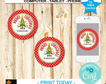 Christmas Tree Label | Etsy