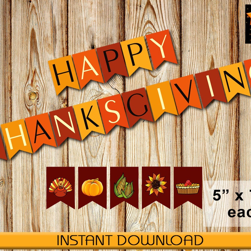 Thanksgiving Banner - Etsy