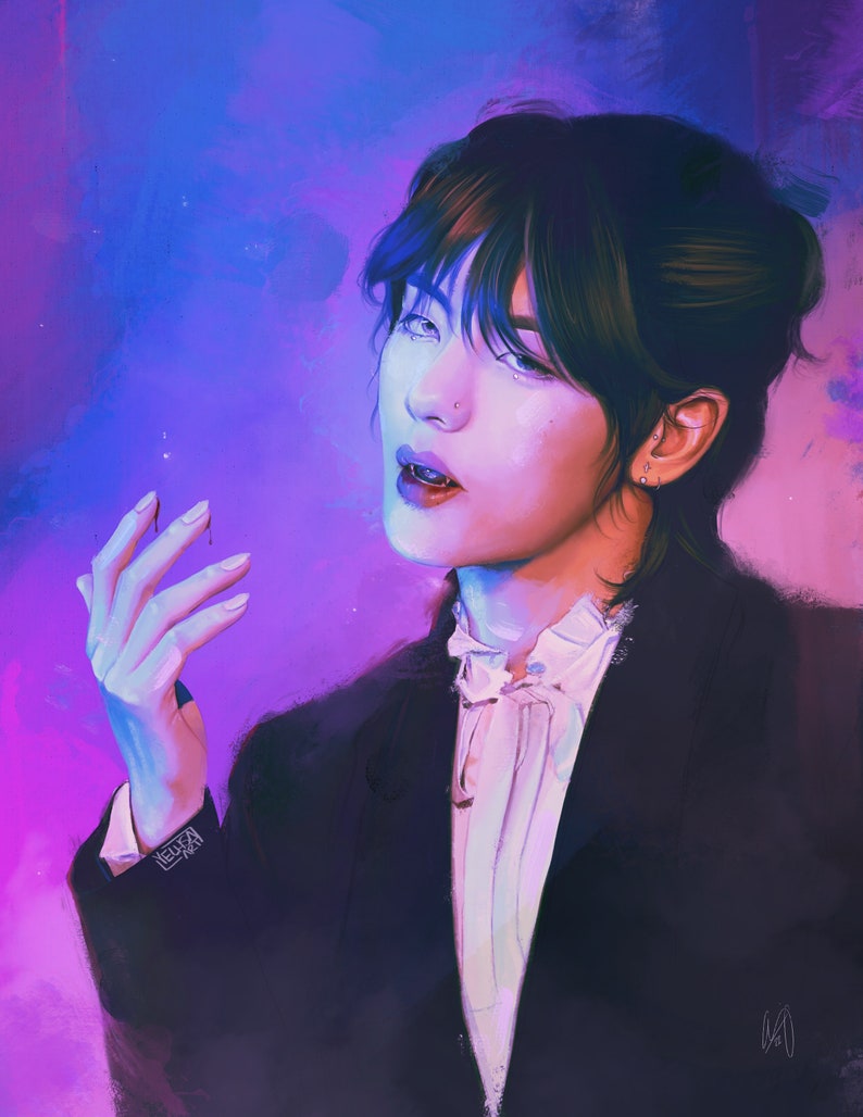 Vampire Taehyung 2022 Art Print - Etsy