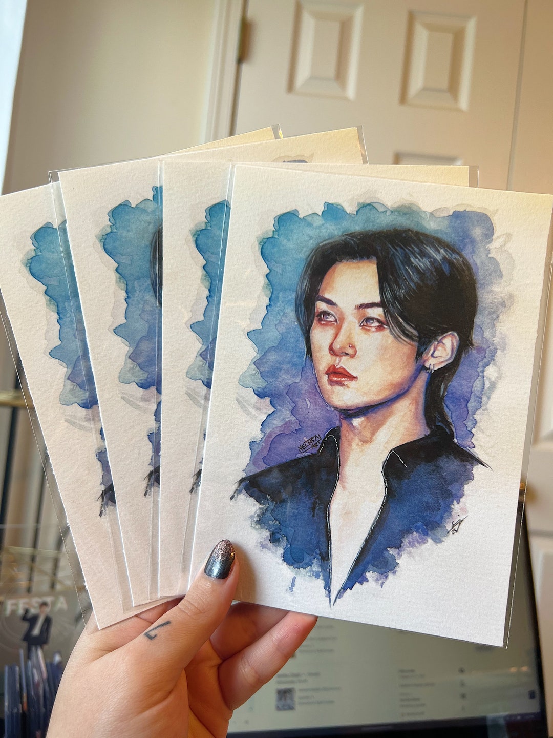 Lee Know Watercolor Painting 5x7 Art Print - Etsy