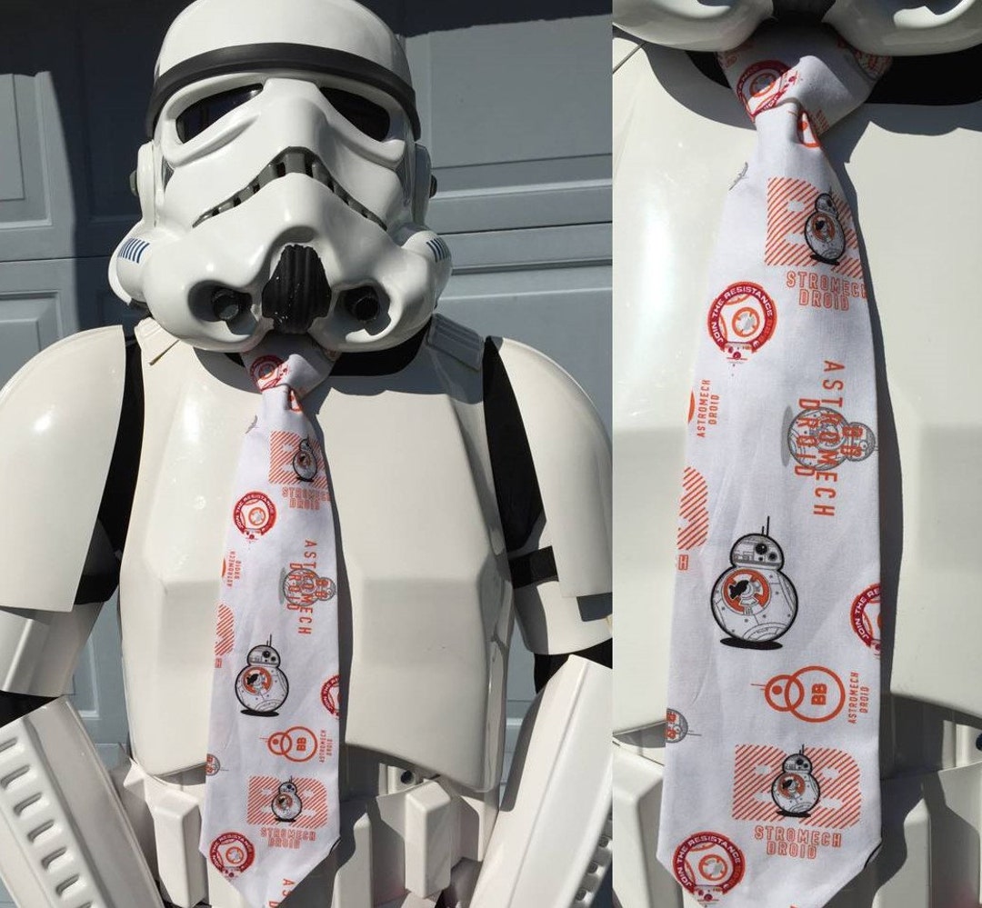 Round Robot Sci-fi Space Saga Novelty Necktie ADULT Size Cotton Fabric ...