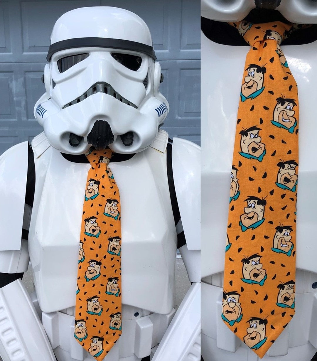 Animated Modern Stoneage Man Necktie - ADULT Size - Cotton Fabric ...