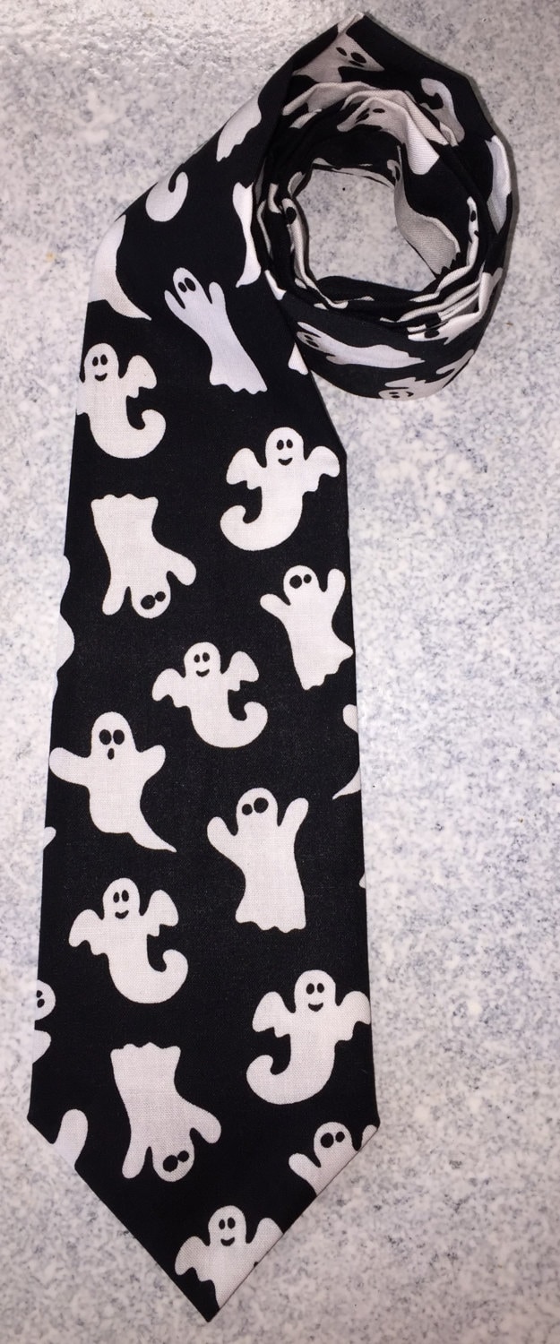 Ghosts Novelty Necktie Neck Tie Ghost Halloween Holiday All - Etsy