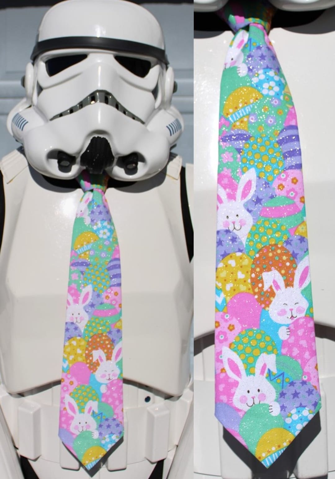 Easter Bunny and Eggs Novelty Necktie - Neck Tie Easter Holiday ...
