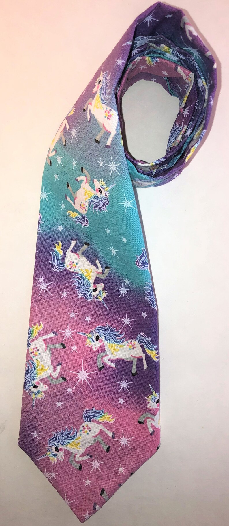 Unicorn Novelty Necktie Neck Tie Rainbow Unicorns Pink - Etsy
