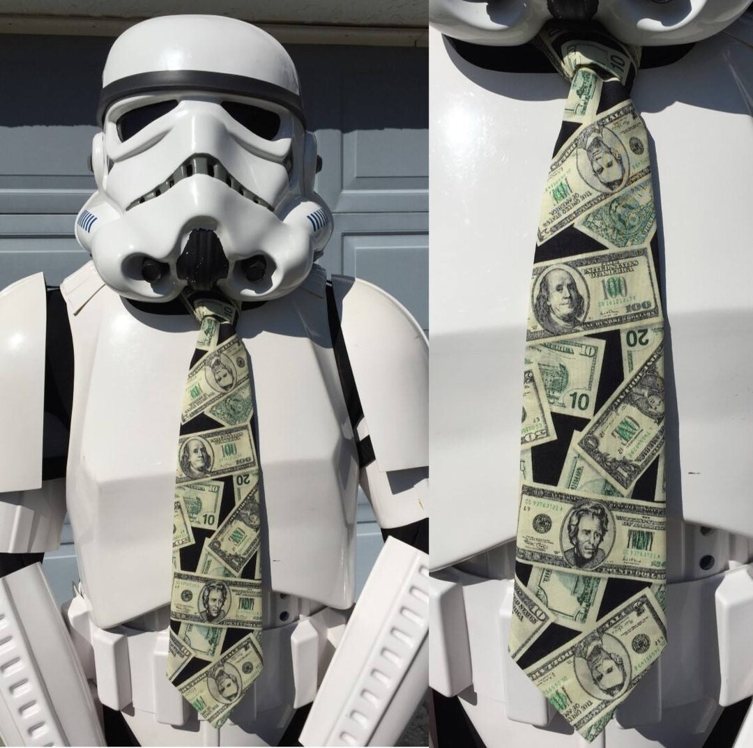 Money Novelty Necktie - Cash Dinero Dollar Neck Tie ADULT Cotton Free ...