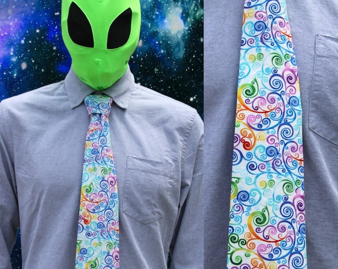 90s Artsy Necktie | Vintage Colorful Sandro Cianca Tie With Abstract ...