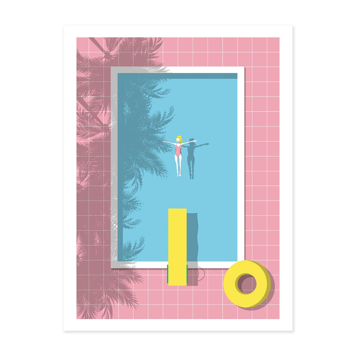 Pool Print A3 A4 30 X 40 Print Tropical Summer Decor - Etsy