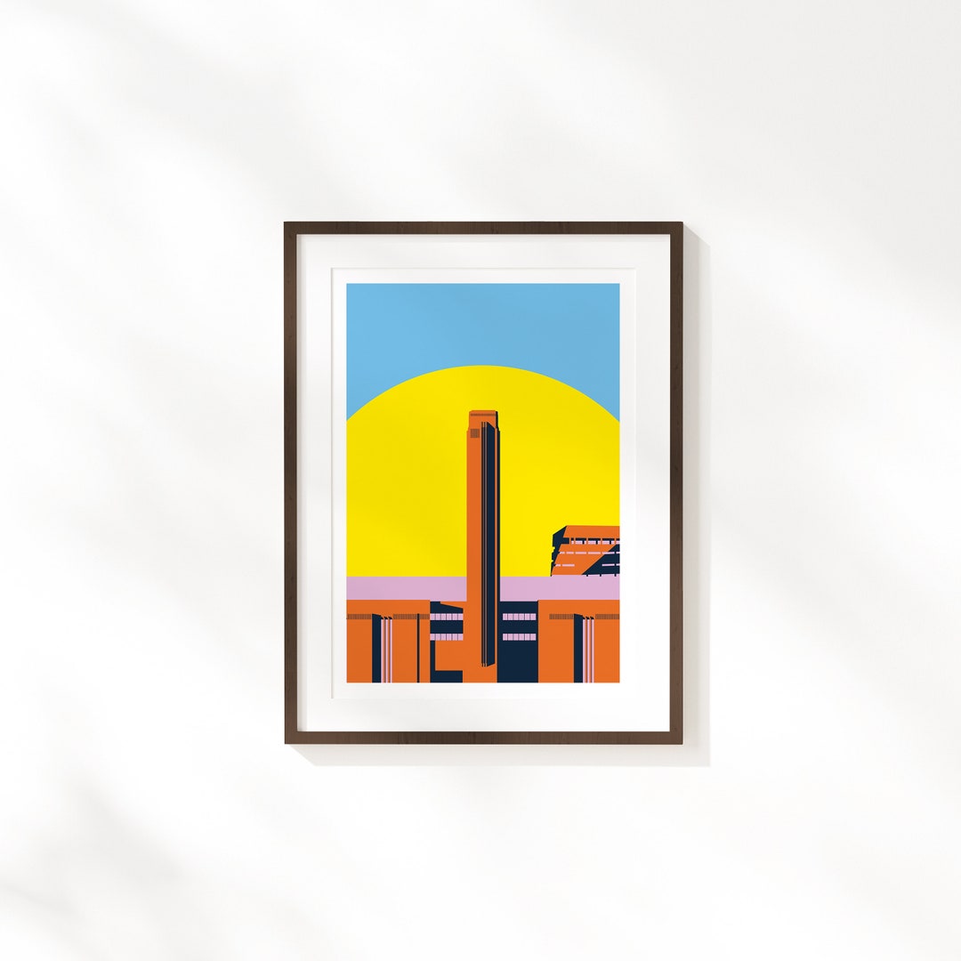 Tate Modern London Print - A3, A4 / 30 X 40cm - Modern Landscape Art - Etsy