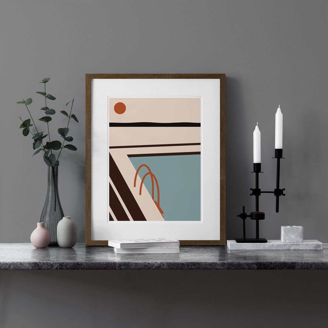 Take A Dip Fine Art Print A3 A4 30 X 40cm Minimalist - Etsy