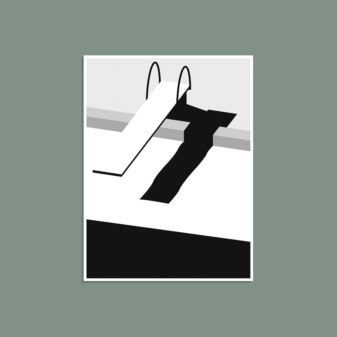 The Diving Board Fine Art Print A4 / A3 30 X 40cm Black and - Etsy