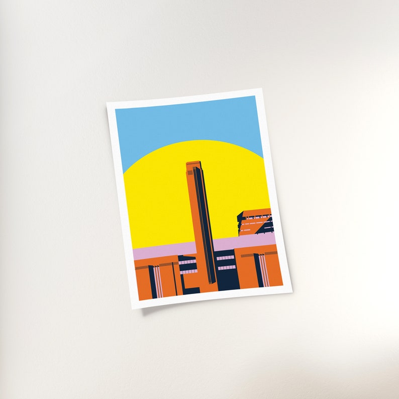 Tate Modern London Print A3, A4 / 30 X 40cm Modern Landscape Art - Etsy