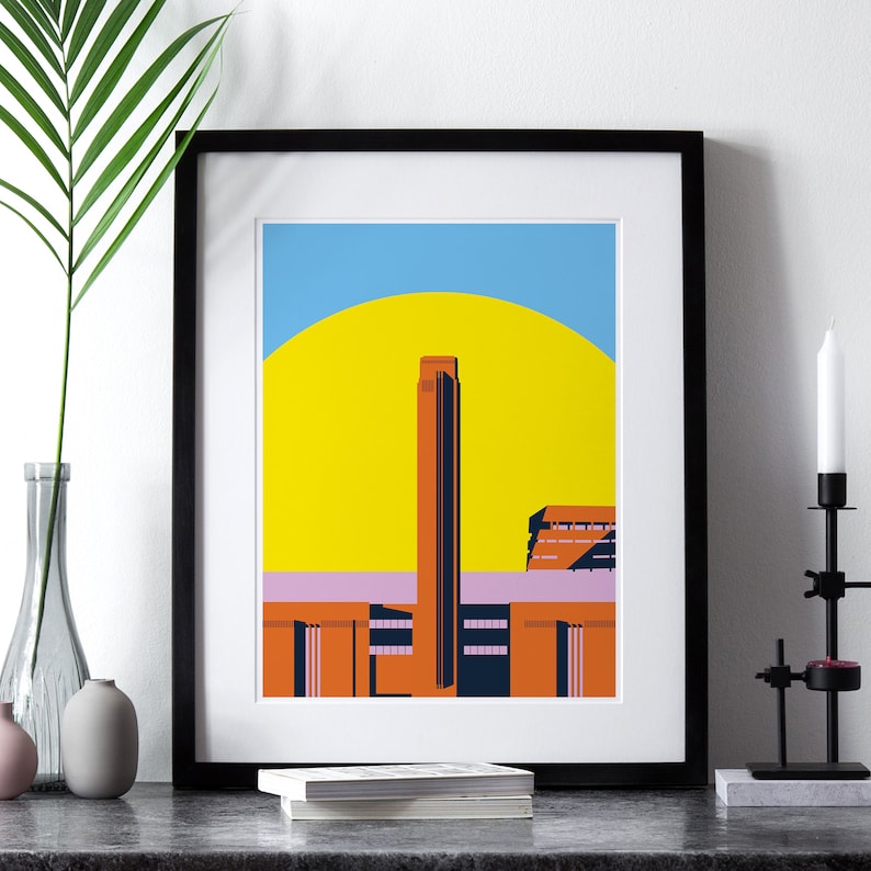 Tate Modern London Print A3, A4 / 30 X 40cm Modern Landscape Art - Etsy