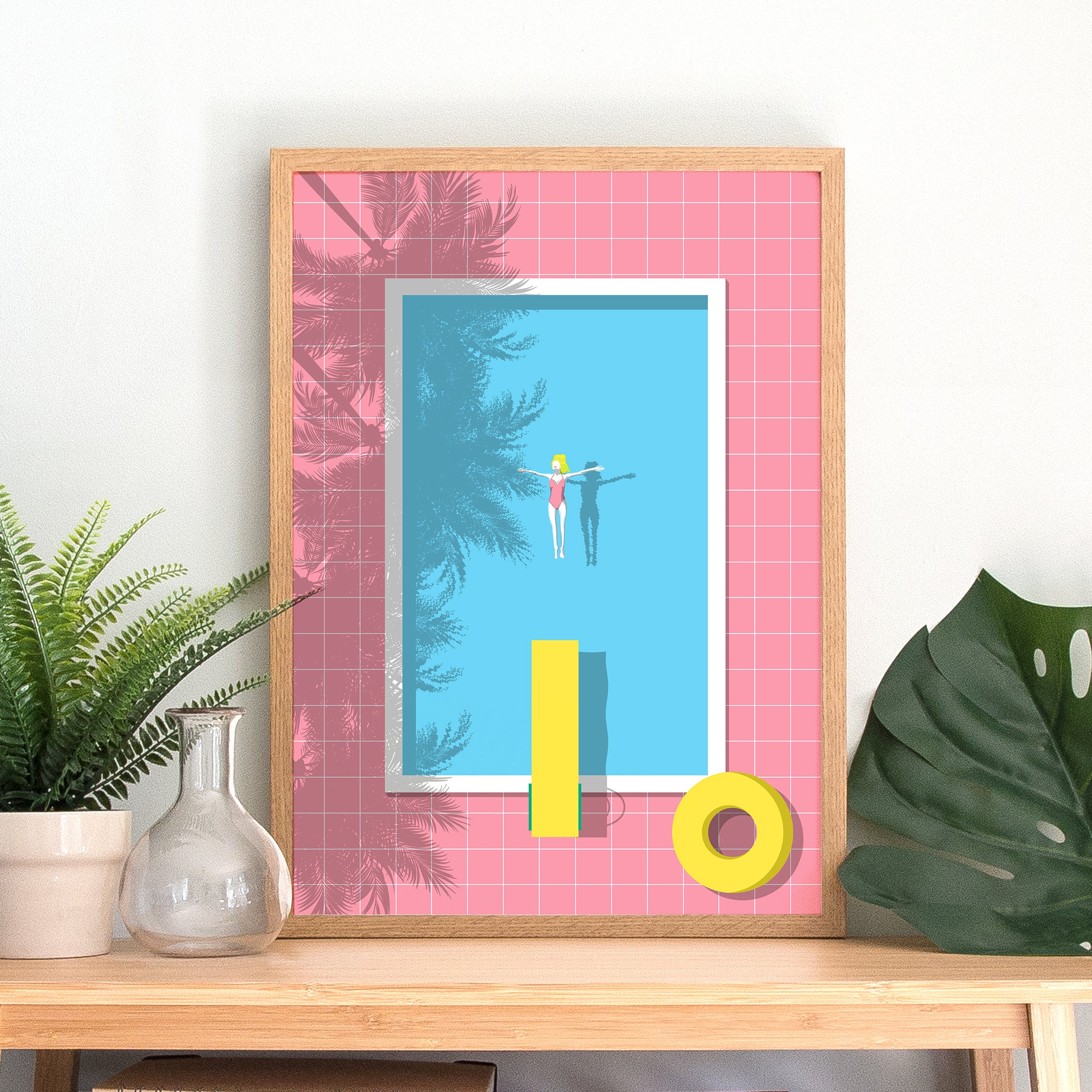 Pool Print A3 A4 30 X 40 Print Tropical Summer Decor - Etsy