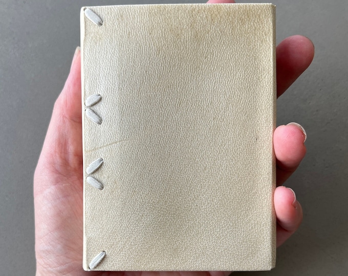 Mini Goat Skin Parchment Binding, Pocket Journal With Limp Vellum Cover ...