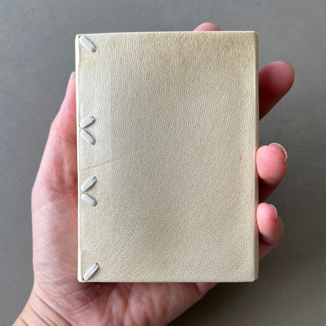 Mini Goat Skin Parchment Binding, Pocket Journal With Limp Vellum Cover ...