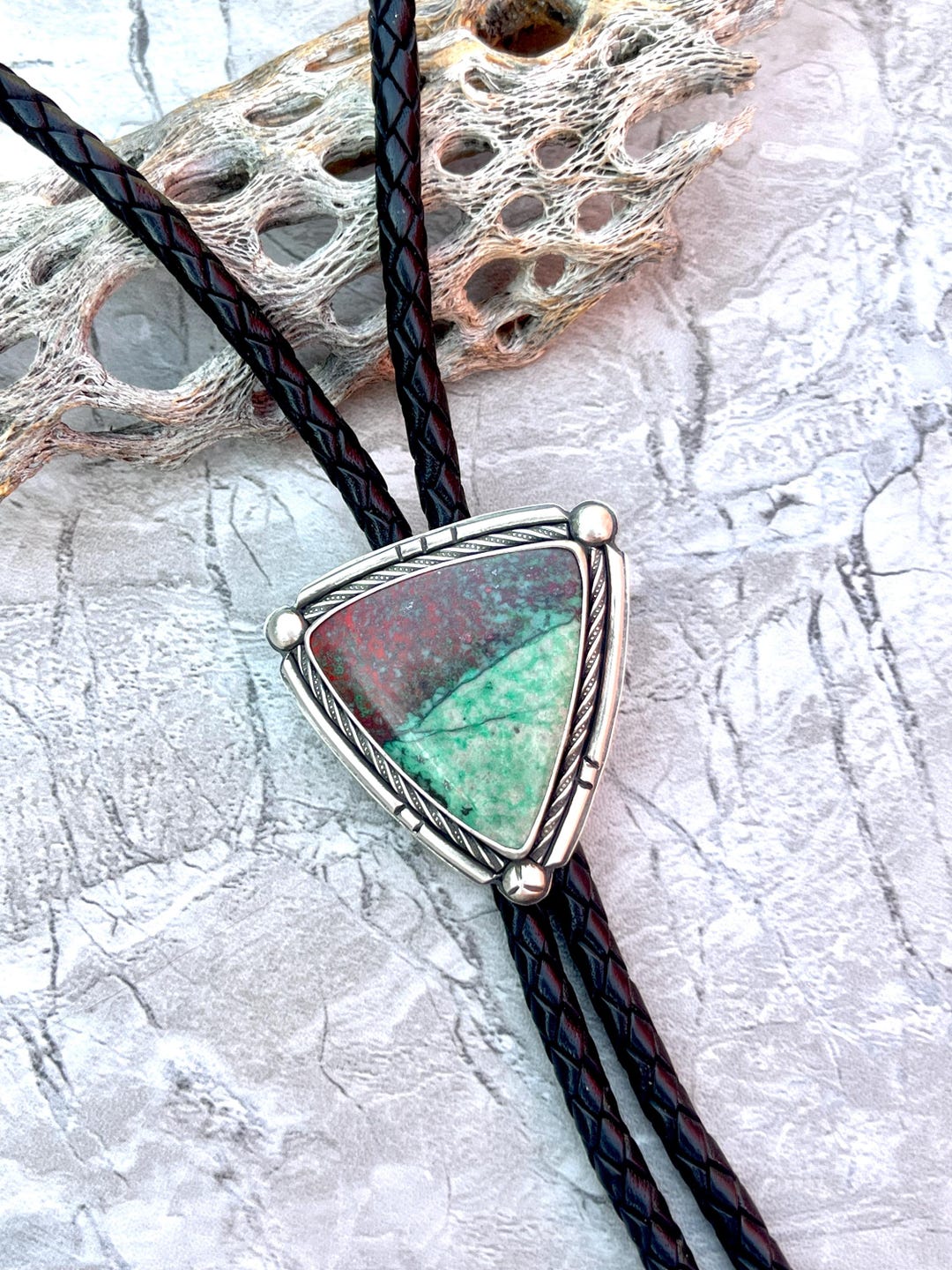 Bold Sonoran Sunrise Bolo Tie, Sterling Silver Artisan Made in USA ...