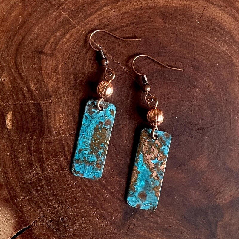 Copper Earrings - Etsy