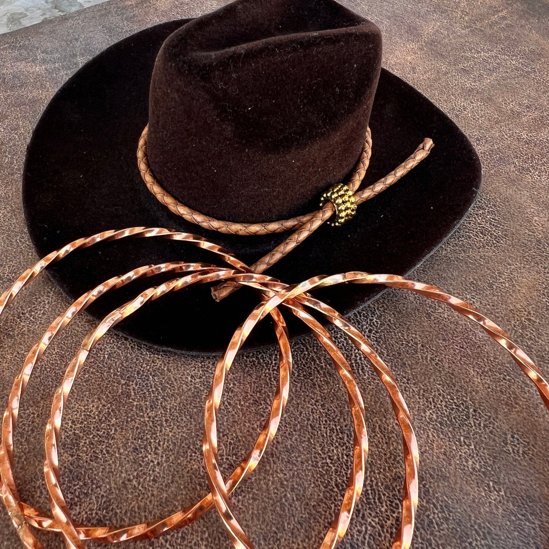 Heavy Copper Bracelet, Twisted Wire Bangle, 12 Gauge Wire, Hand Made in ...