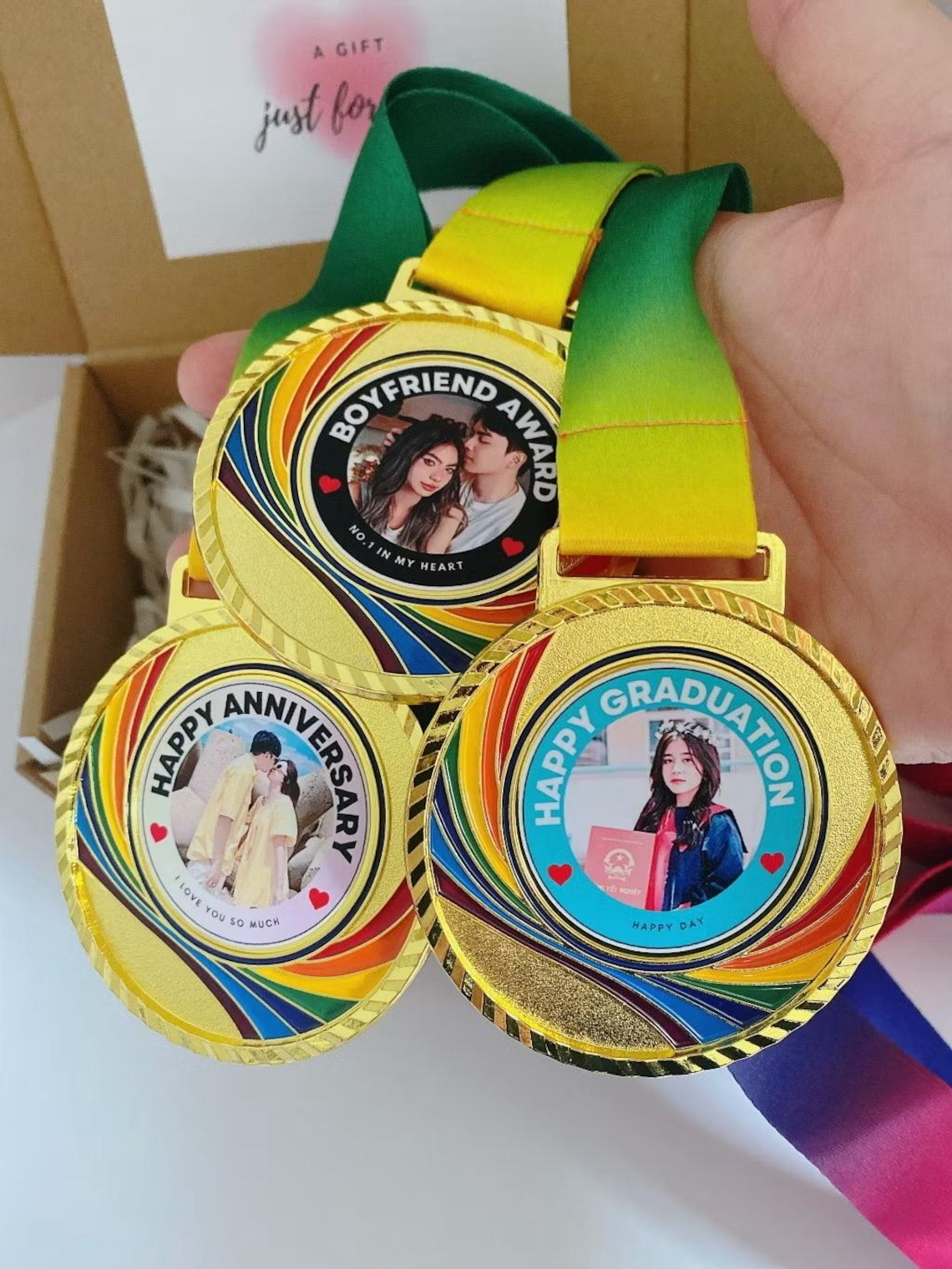 Custom Engraved Medal Personalized Metal Award for Love Certificates ...