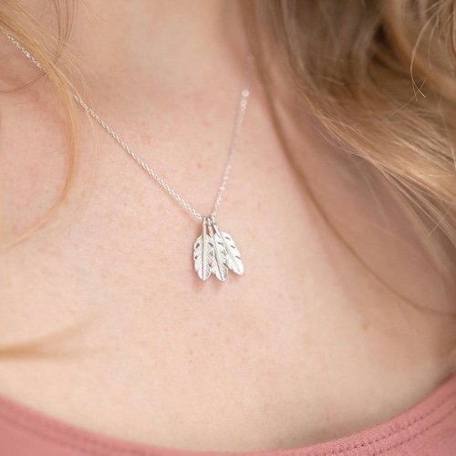 Dainty Feather Necklace Silver/gold/ Rose Gold - Etsy UK