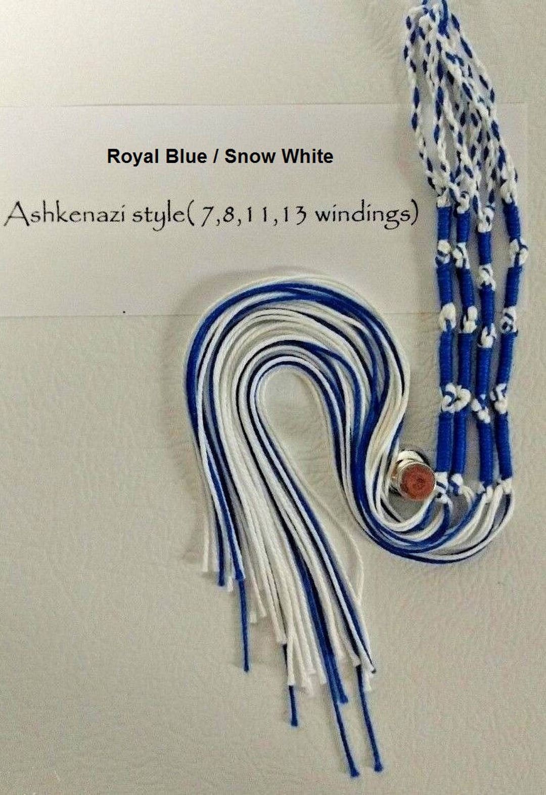 Tzitzit,tassles, 2" Braided Loop,blue & White, Judaica/messianic ...
