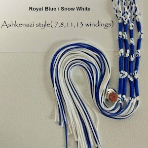 Tzitzit,tassles, 2" Braided Loop,blue & White, Judaica/messianic ...