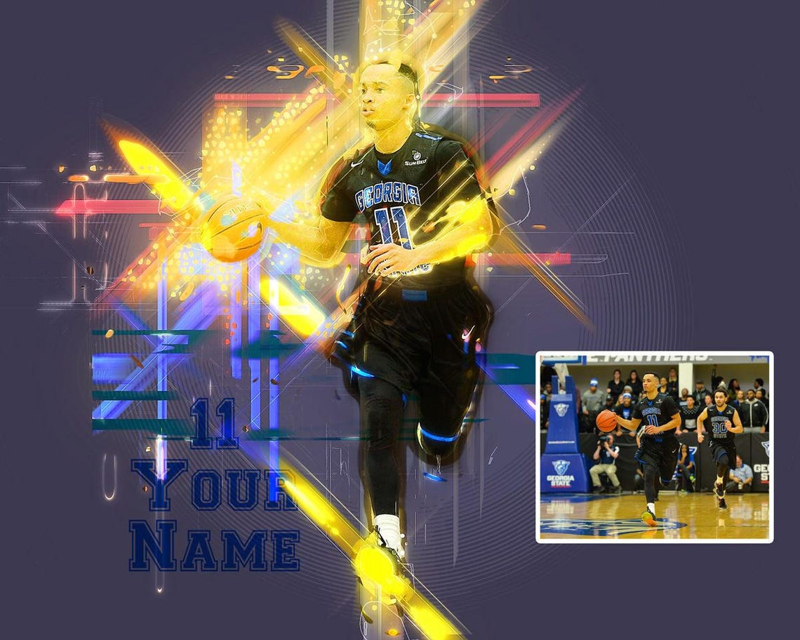 Personalized Sports Action Poster From Your Photo Custom - Etsy