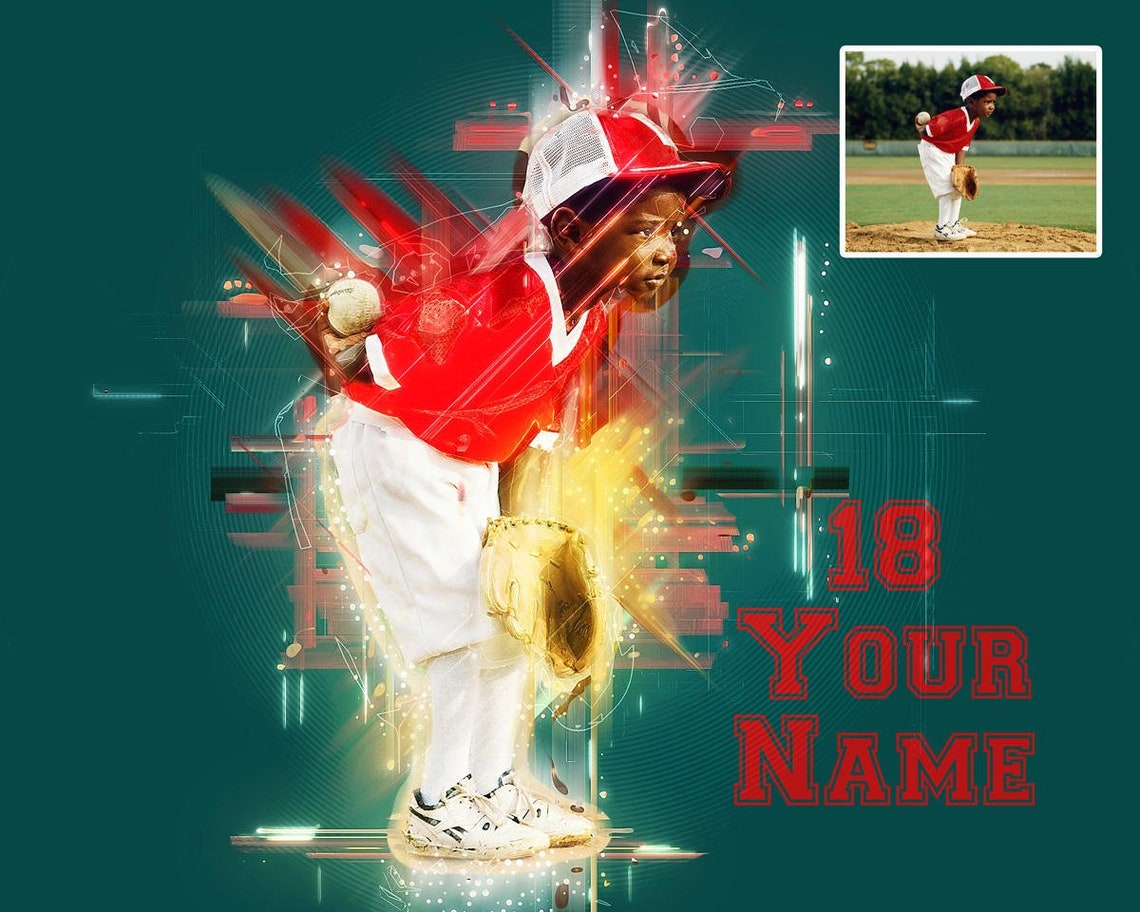 Personalized Sports Action Poster From Your Photo Custom - Etsy