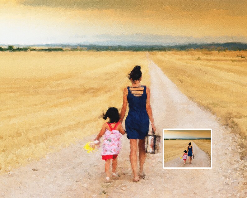 Mothers Day Portrait Custom Mom Portrait Mama Mommy Portrait | Etsy