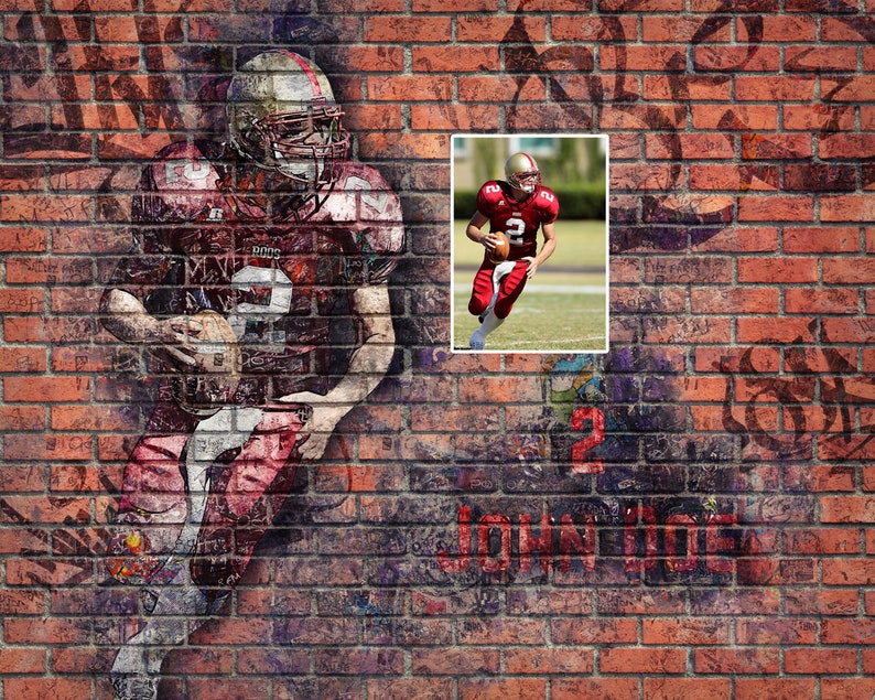 Custom Sports Action Poster From Your Photo Graduation Gift | Etsy