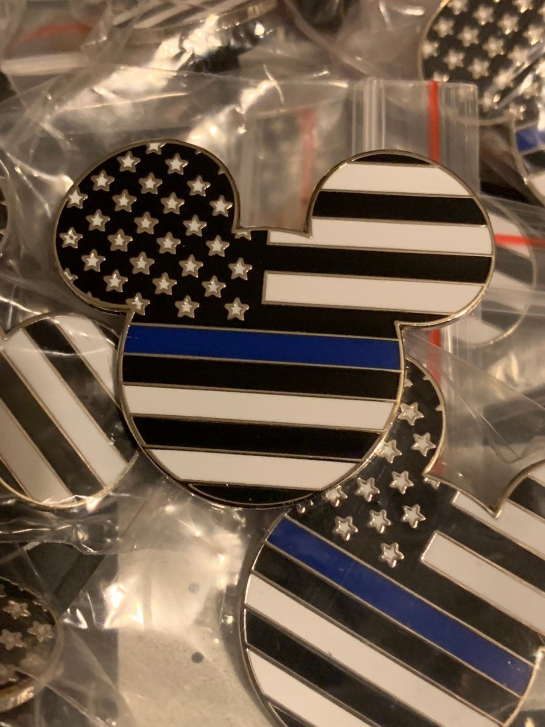 Thin Blue Line Flag Pin - Etsy