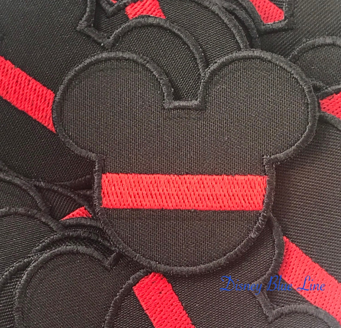 Thin RED Line Mickey Patch - Etsy
