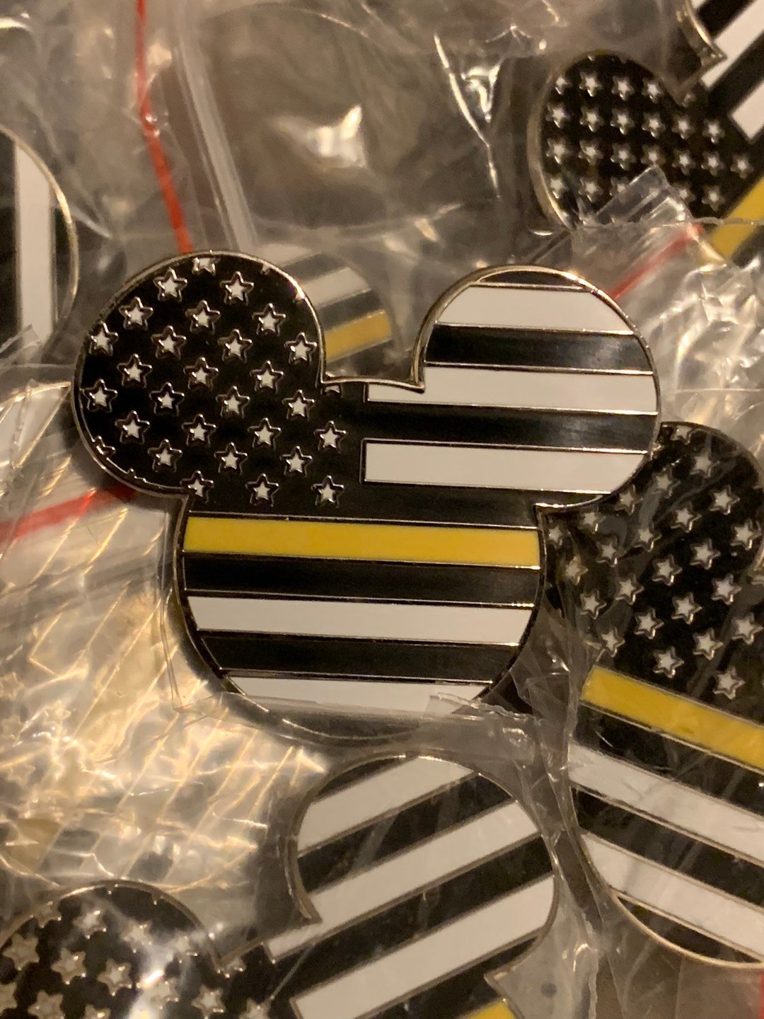 Thin Gold Line Flag Pin - Etsy
