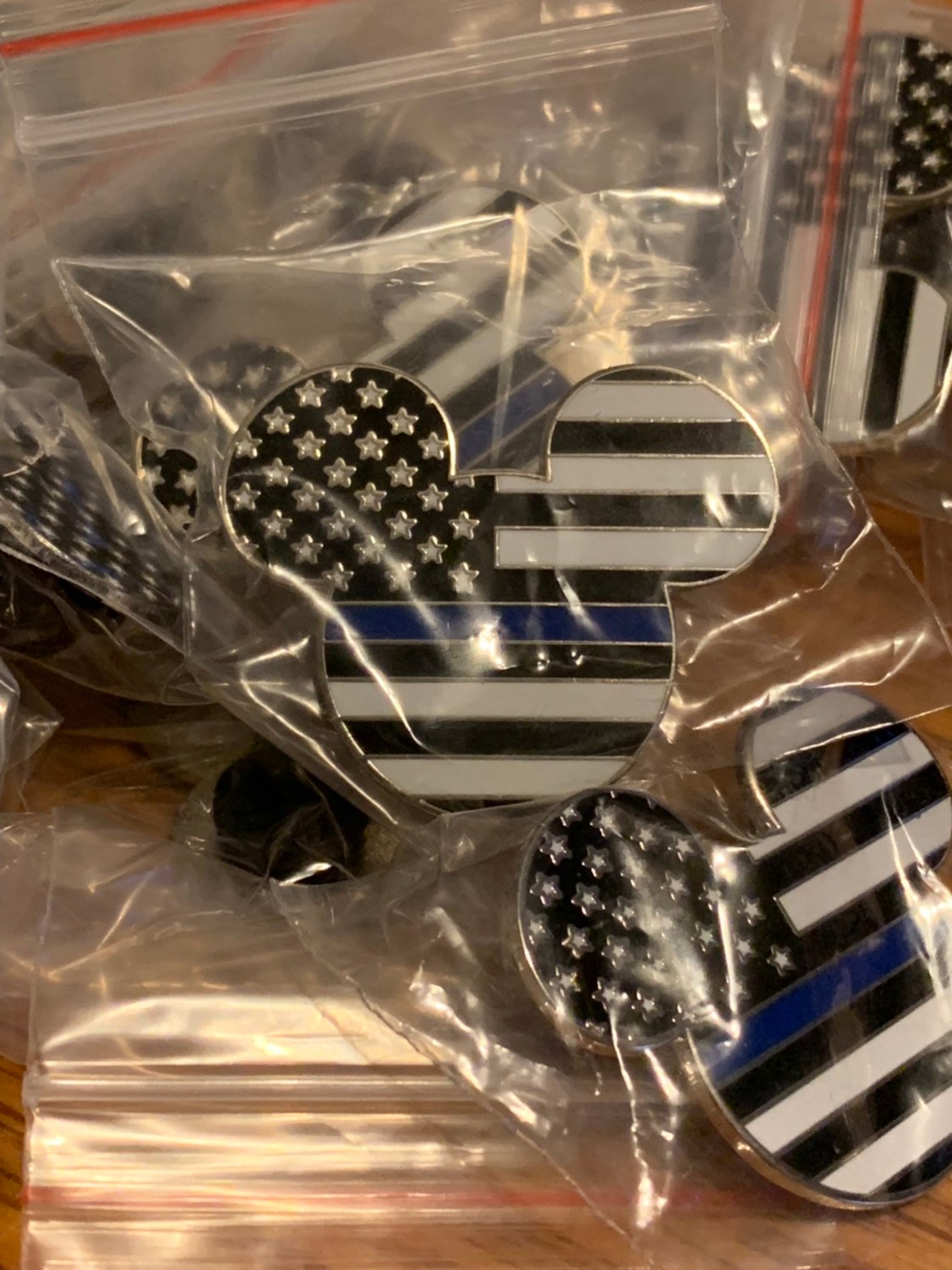 Thin Blue Line Flag Pin - Etsy